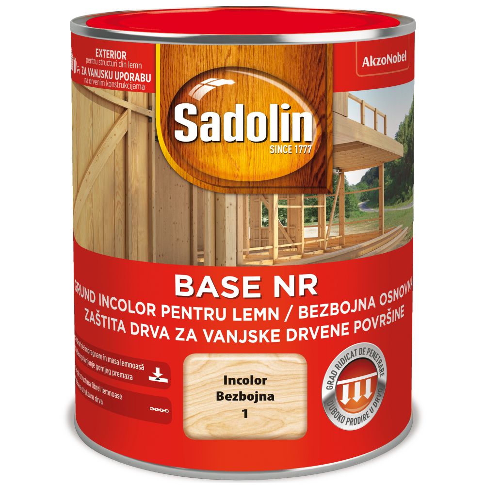 Grund lemn Sadolin Base NR, alchidic, incolor, 0.75 L