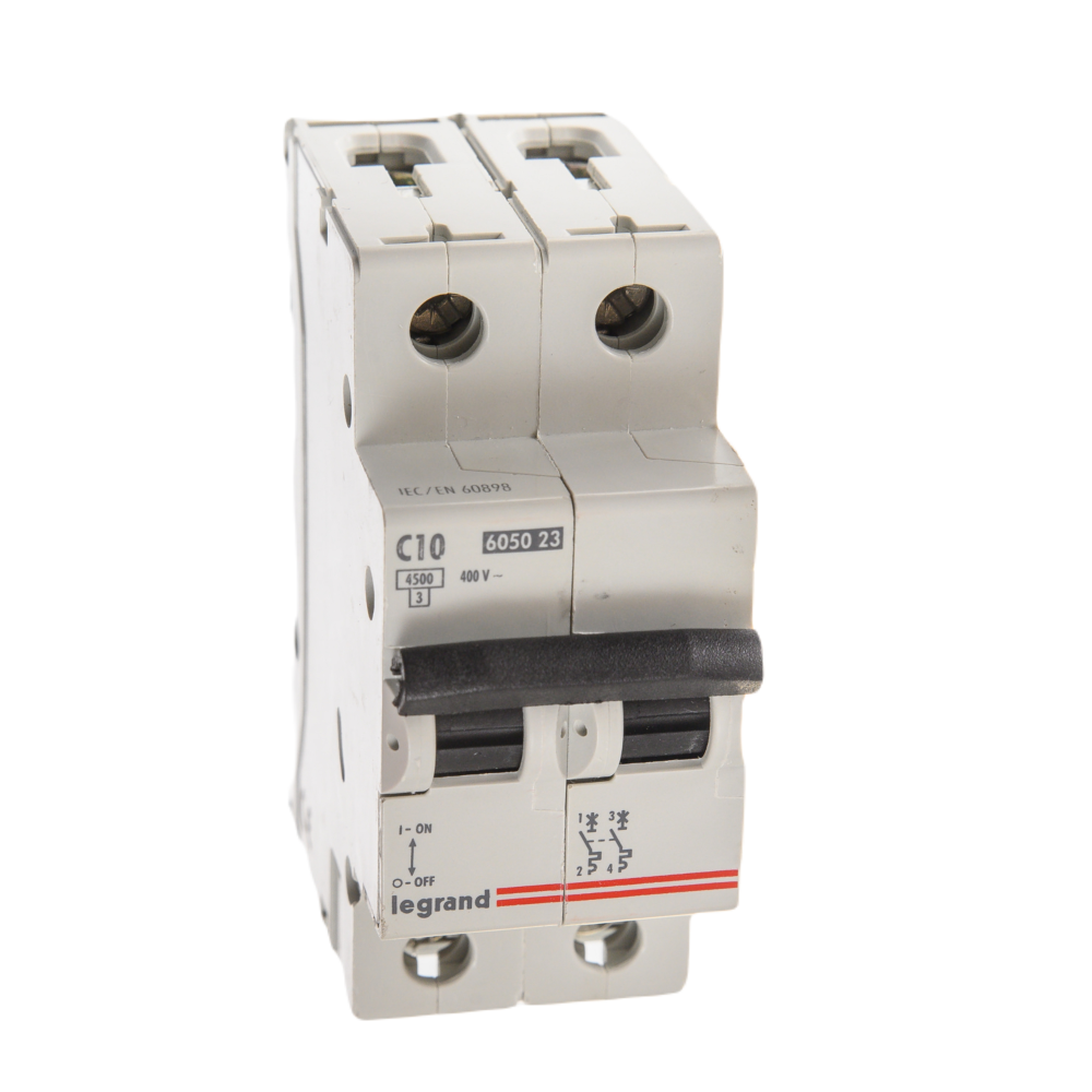 Disjunctor Legrand RX3, bipolar, 10 A, curba C, 4.5 KA