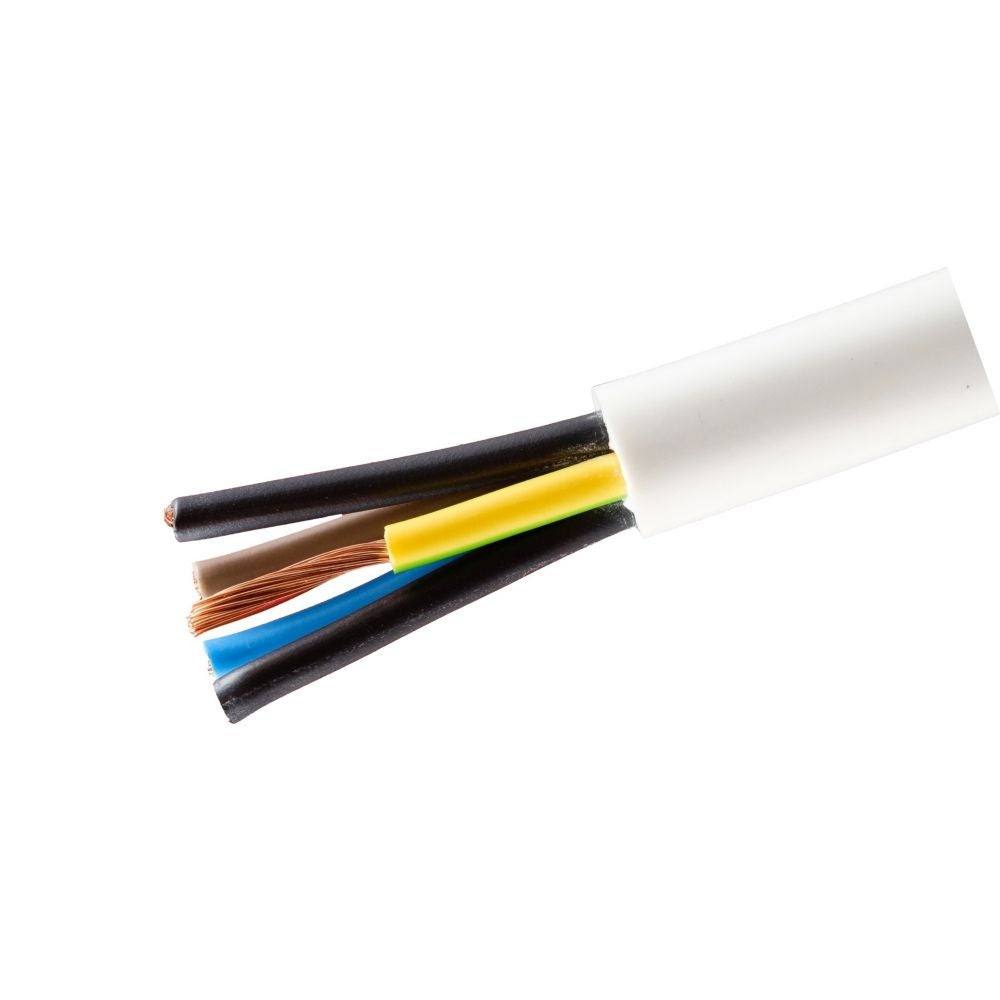 Cablu electric MYYM, 5 x 0.75 mm², 100 m, alb