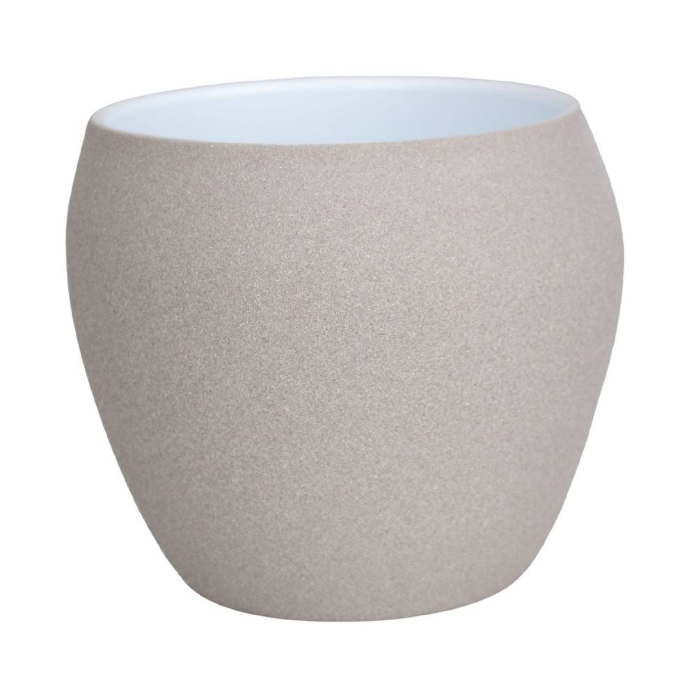 Ghiveci flori, ceramica, Ø 12.5 cm, bej