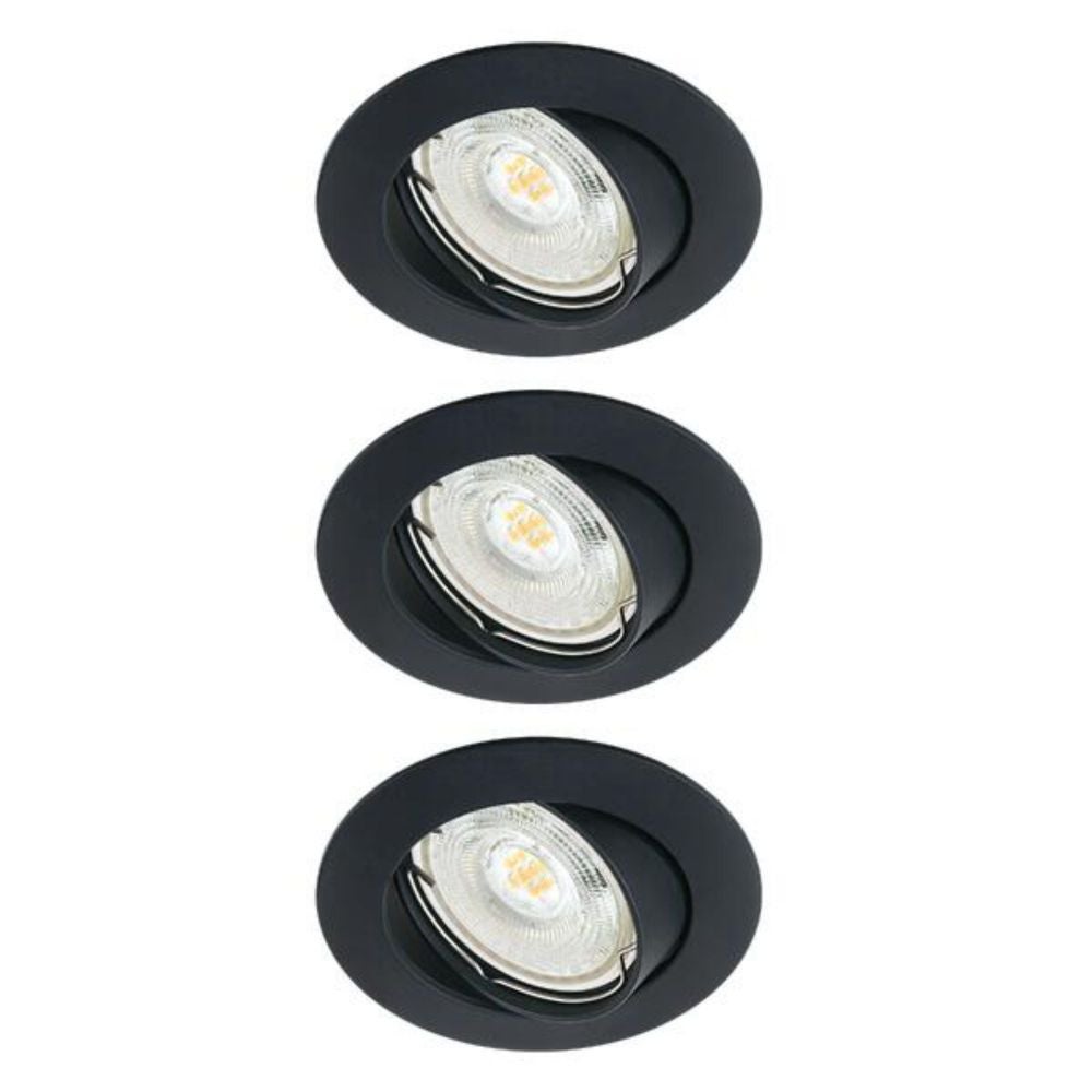 Set 3 spoturi LED incastrate Clane, orientabil, GU10, 450 lm, lumina ...