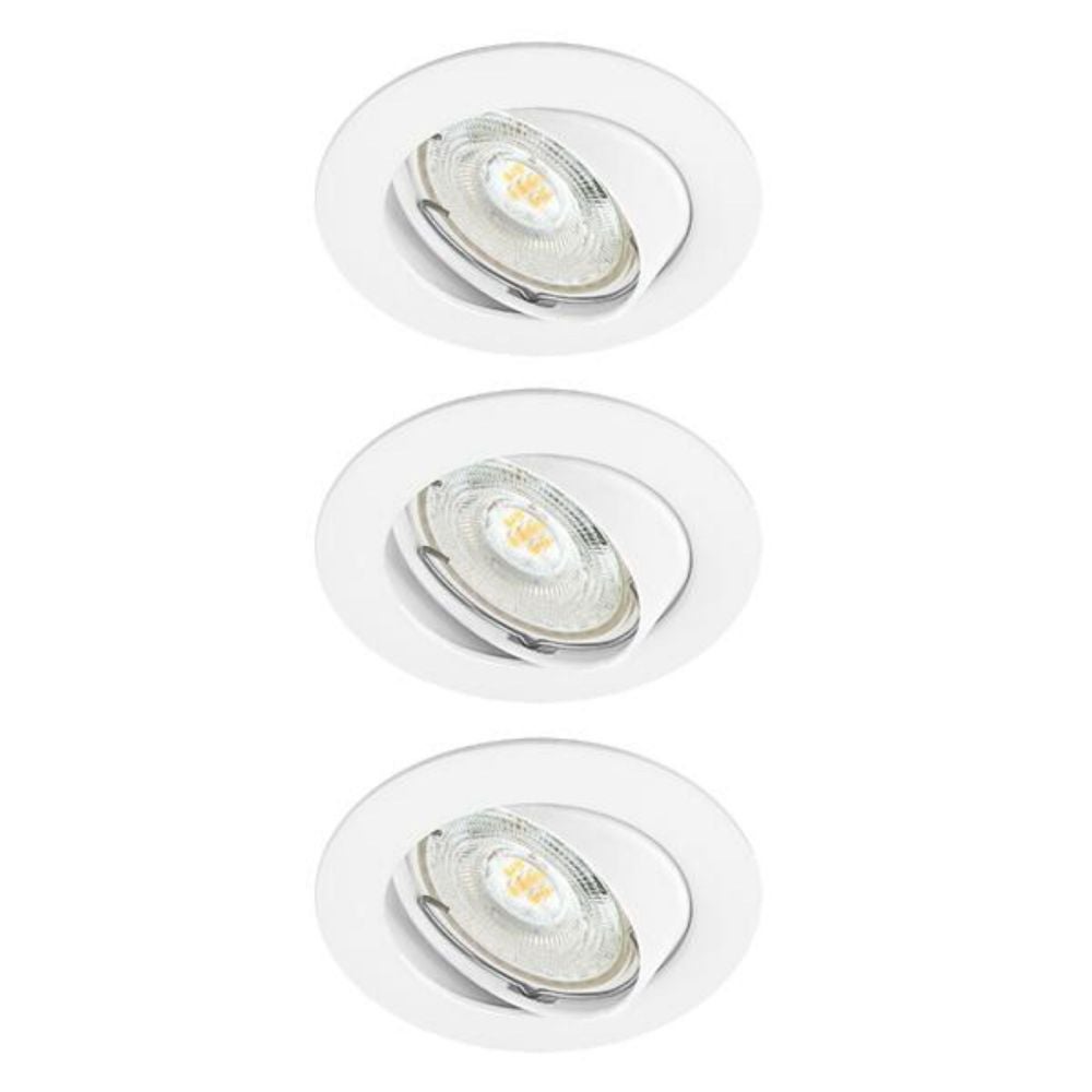 Set 3 spoturi LED incastrate Clane, orientabil, GU10, 450 lm, lumina ...