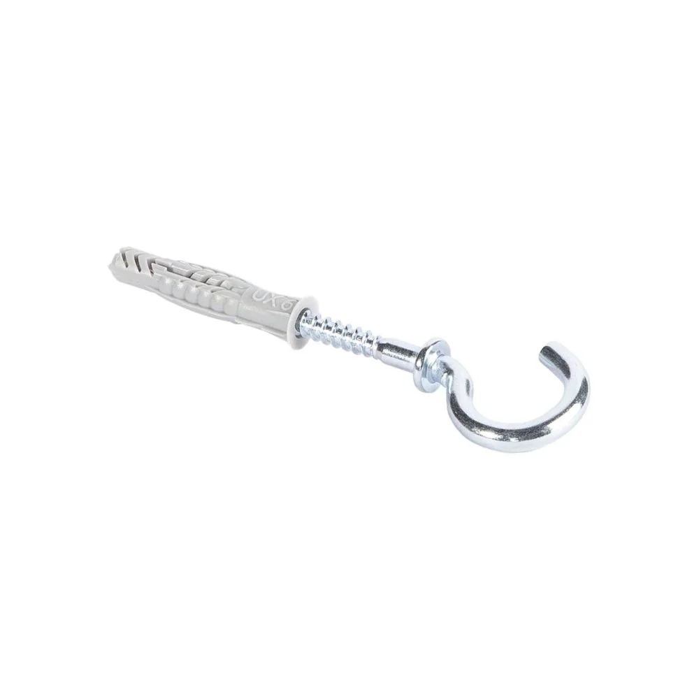 Diblu cu surub inel deschis, pentru beton/BCA, nailon si otel, Ø 6 x 35 ...