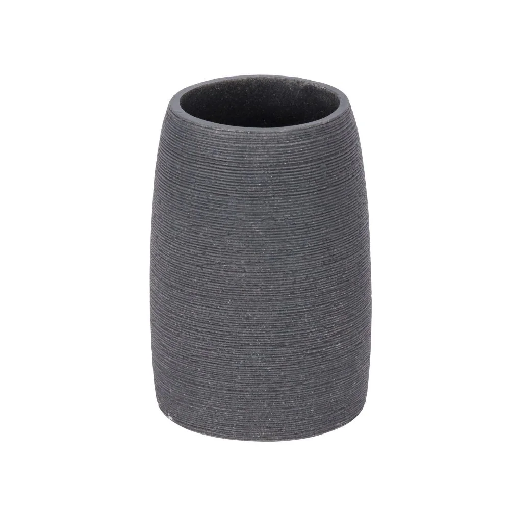 Pahar baie pentru igiena dentara Goa, din rasina, gri mat