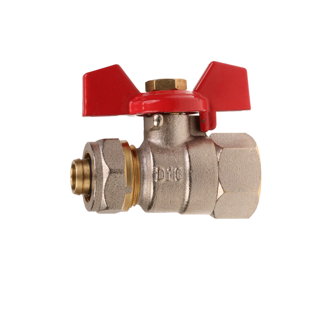 Robinet de trecere, pentru teava pexal, filet interior, Ø 16 mm x 1/2'