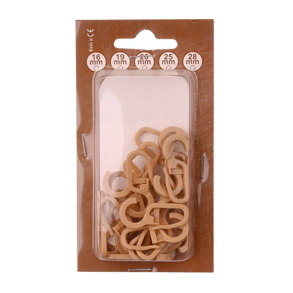 Set 20 x Carlig plastic nuanta fag, diametru 28 mm