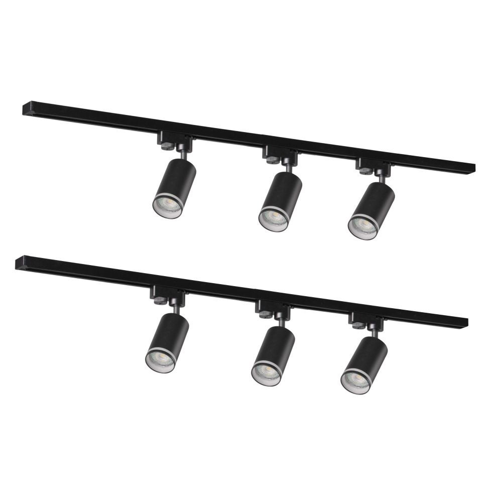 Set 6 spoturi pe sina Paris, GU10, negru