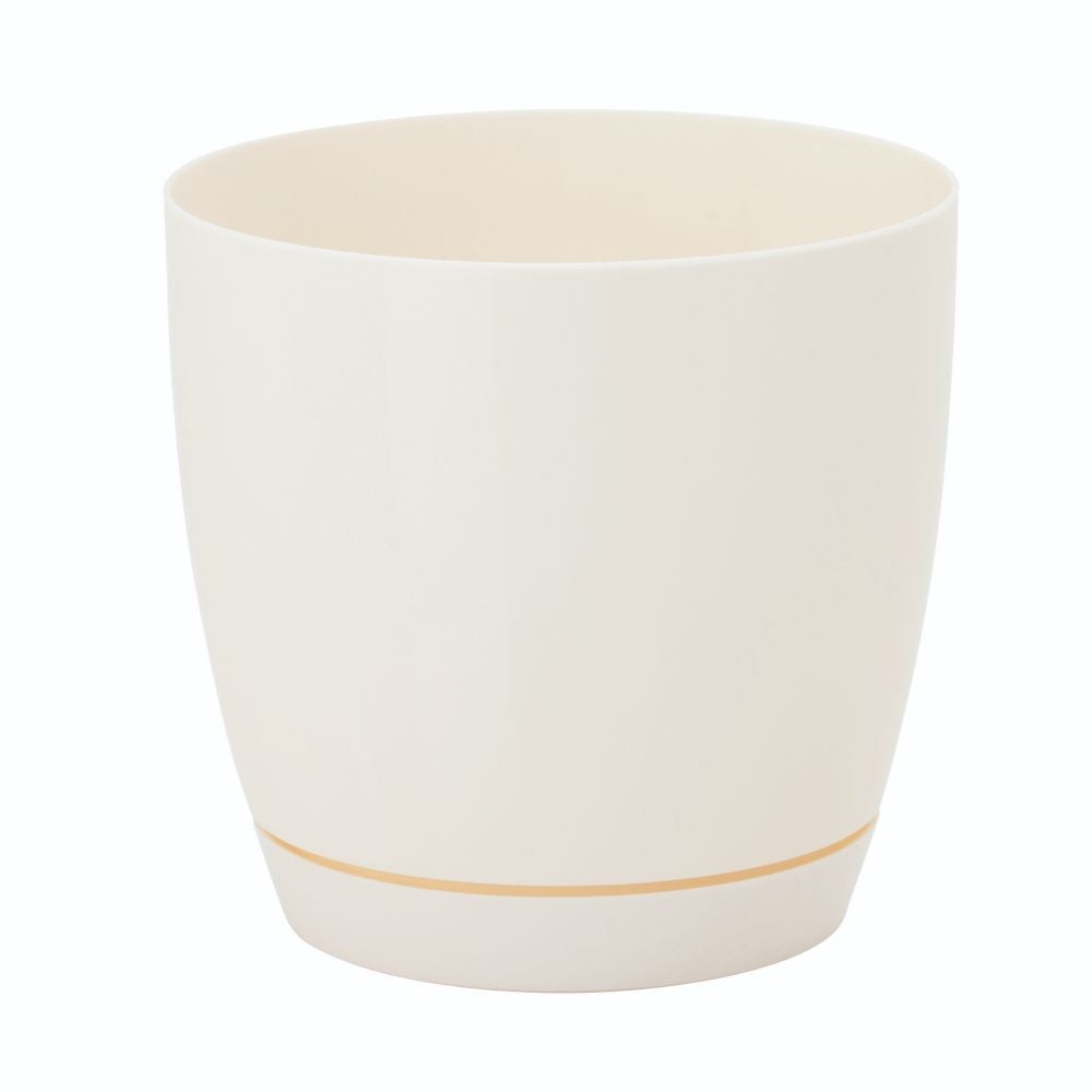 Ghiveci flori Toscana, plastic, Ø 11 cm, bej