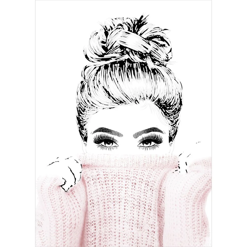 Poster imprimat Pinky girl, 50 x 70 cm