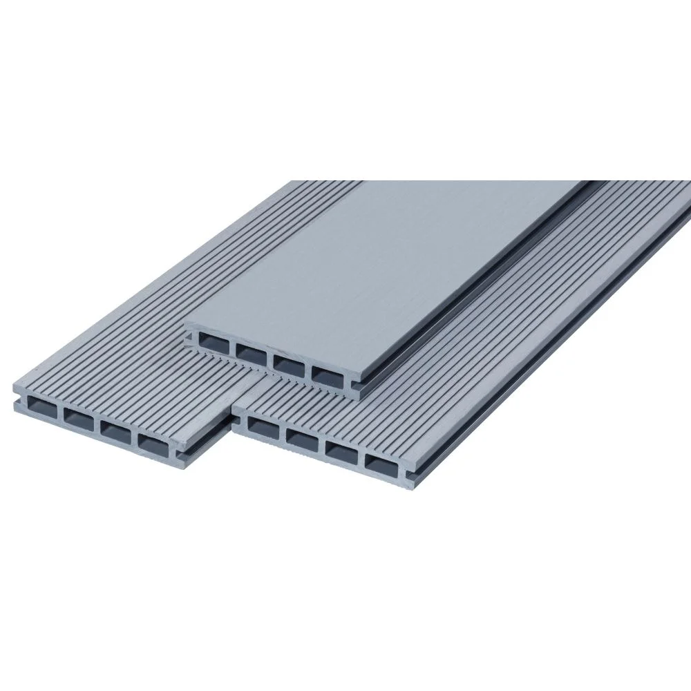 Dusumea terasa, WPC, 2200 x 160 x 25 mm, gri deschis