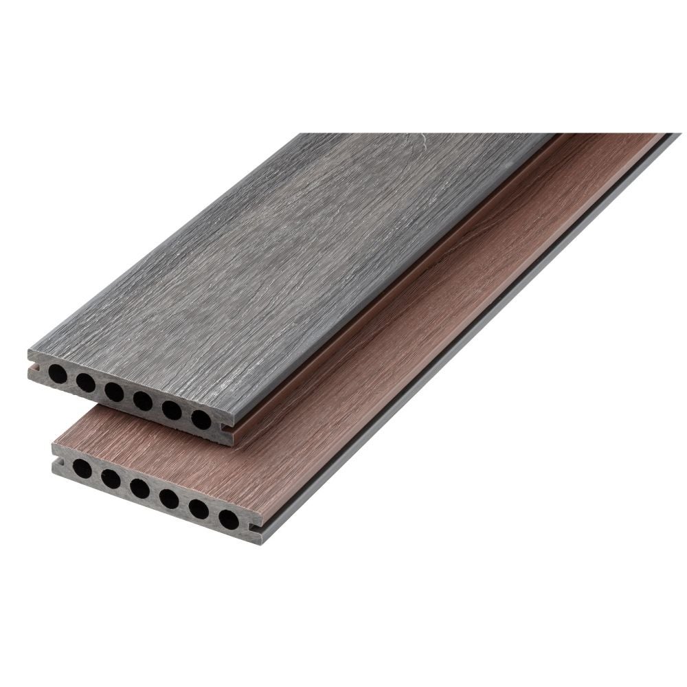 Dusumea terasa, HPC, Mahoga&Smoked Oak, 2900 x 138 x 23 mm, gri antracit