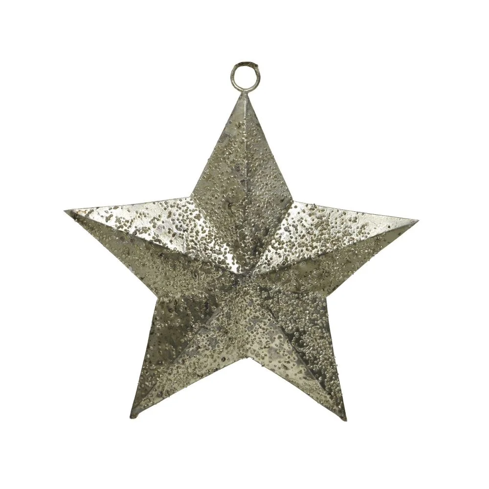 Figurina stea gliter gold