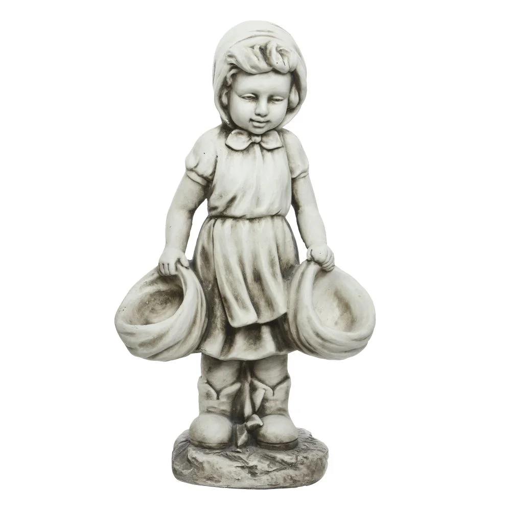 Statueta decorativa gradina, model fata, H 67 cm