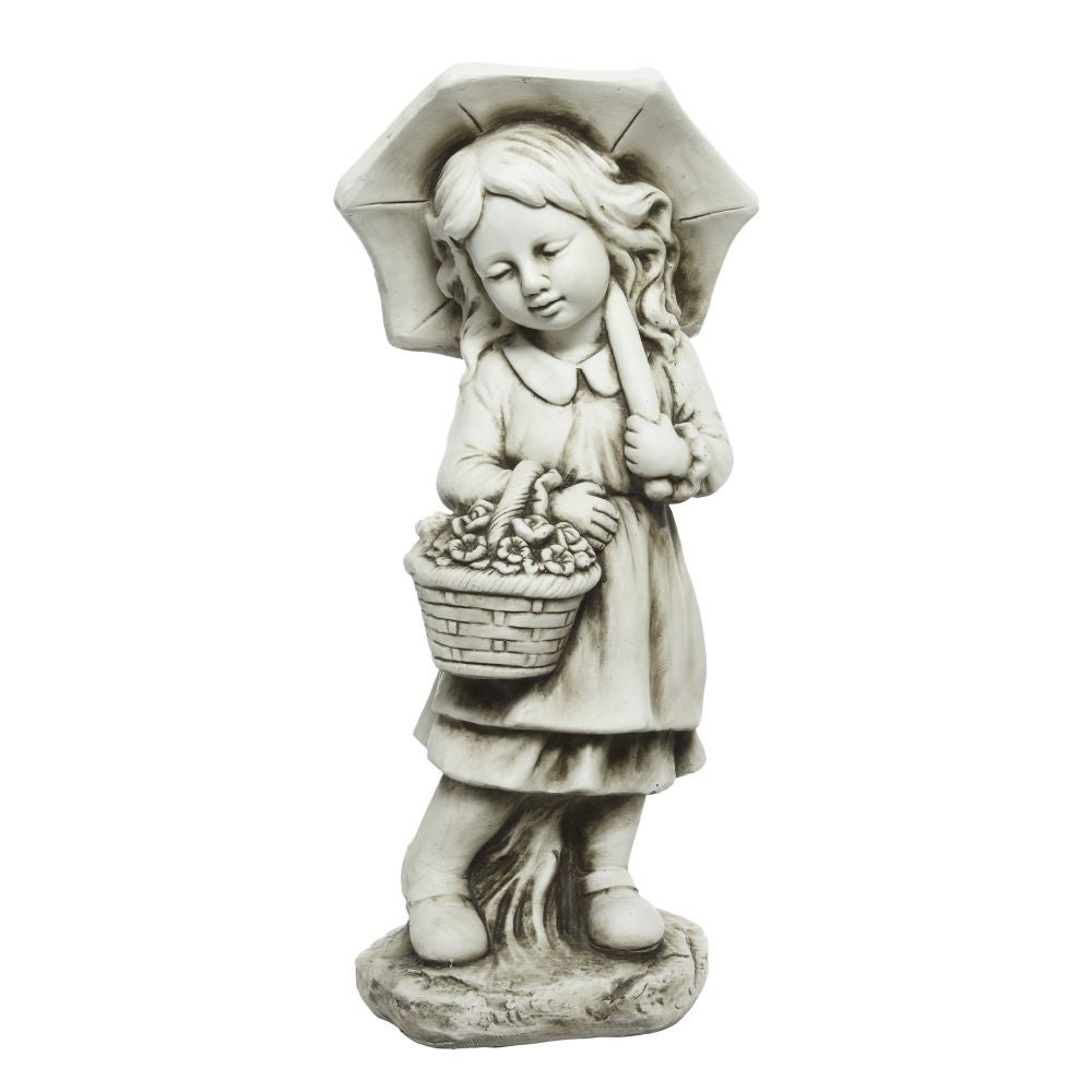 Statueta decorativa gradina, model fata, H 66 cm