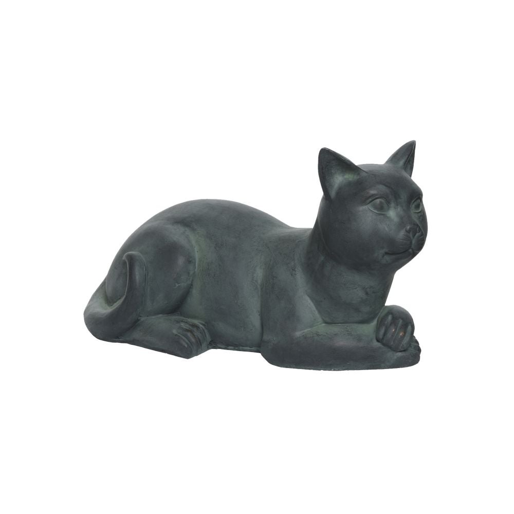 Statueta decorativa gradina, model pisica intinsa, H 26.5 cm
