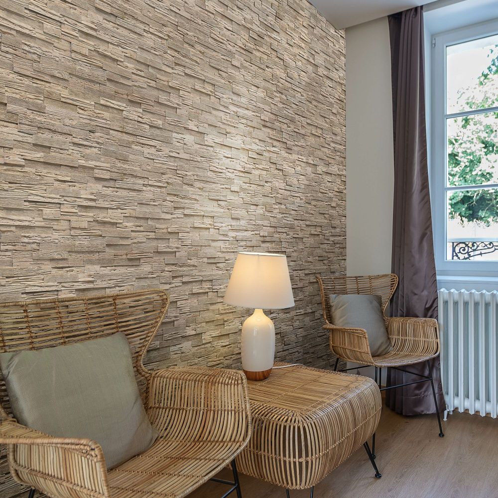 Placare murala din piatra reconstituita Woodytech, exterior/interior ...