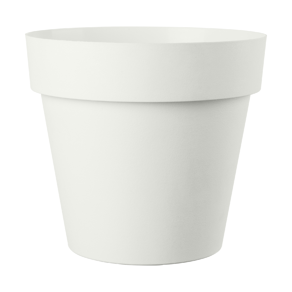Ghiveci flori Like, plastic, Ø 15 cm, alb