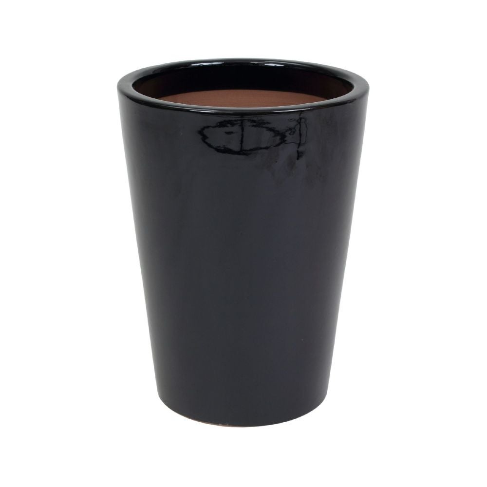 Ghiveci flori MTC, ceramica, Ø 42 cm, negru