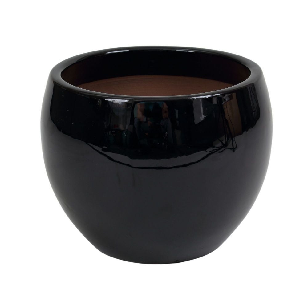 Ghiveci flori MTC, ceramica, Ø 29 cm, negru