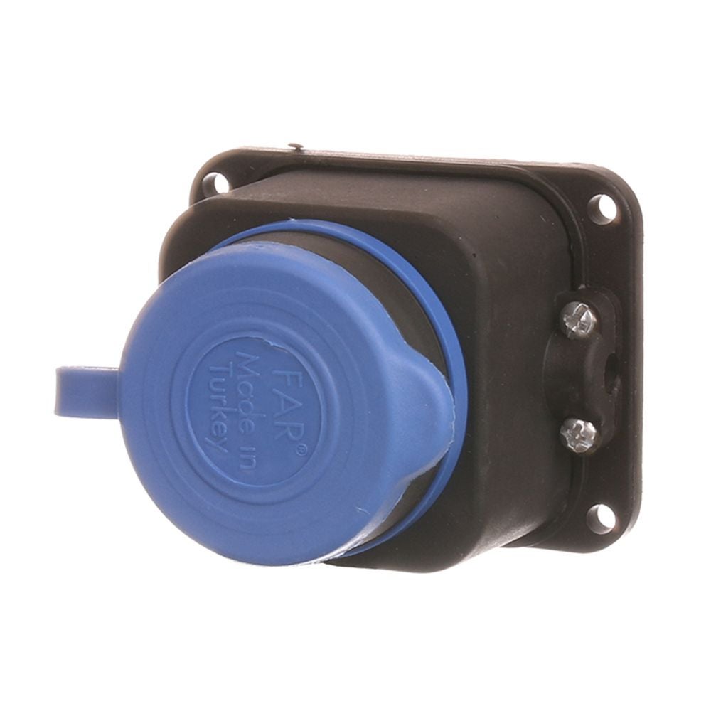 Priza aplicata de exterior, IP44, cauciuc, neagra