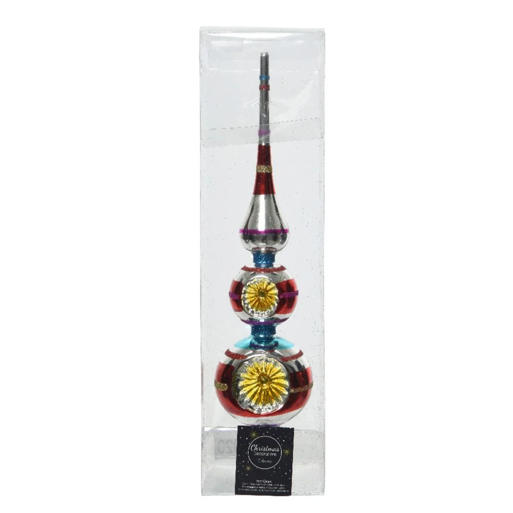 Varf de brad colorat 32 cm