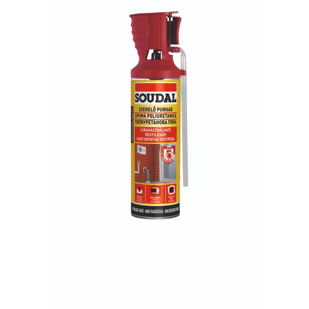 Spuma poliuretanica Soudal GG, pentru izolare si umplerea golurilor, cu aplicator manual, 500 ml