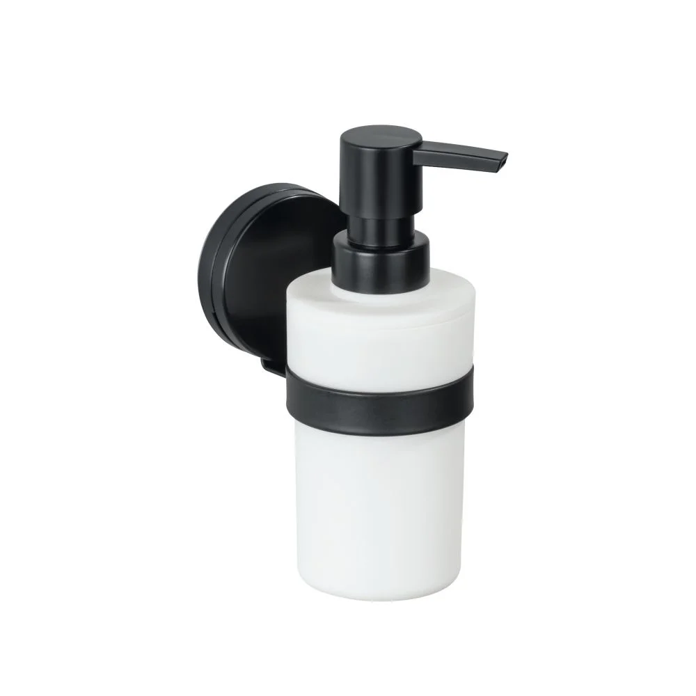 Dozator sapun lichid Pavia, din plastic/polipropilena, negru/alb