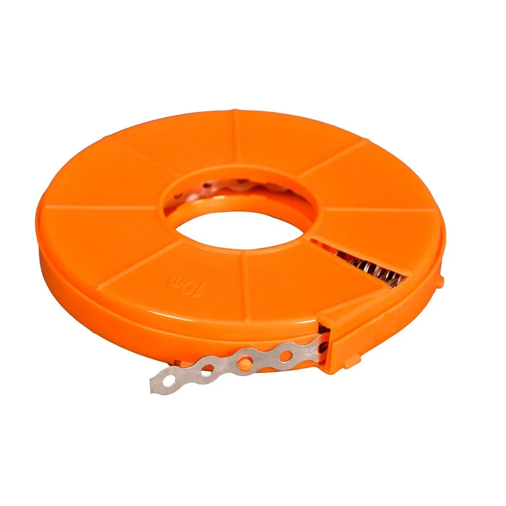 Banda metalica perforata 12 mm x 10 m, portocalie