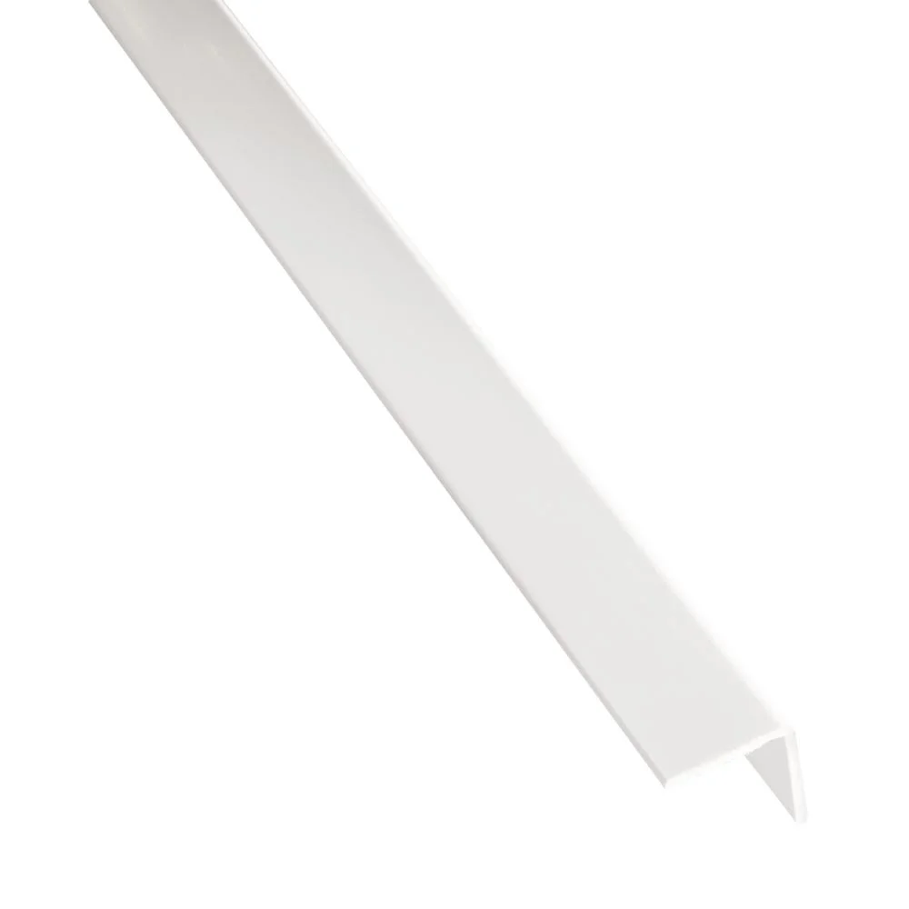 Cornier PVC, 11 x 11 x 1 mm, L = 2.6 m, alb
