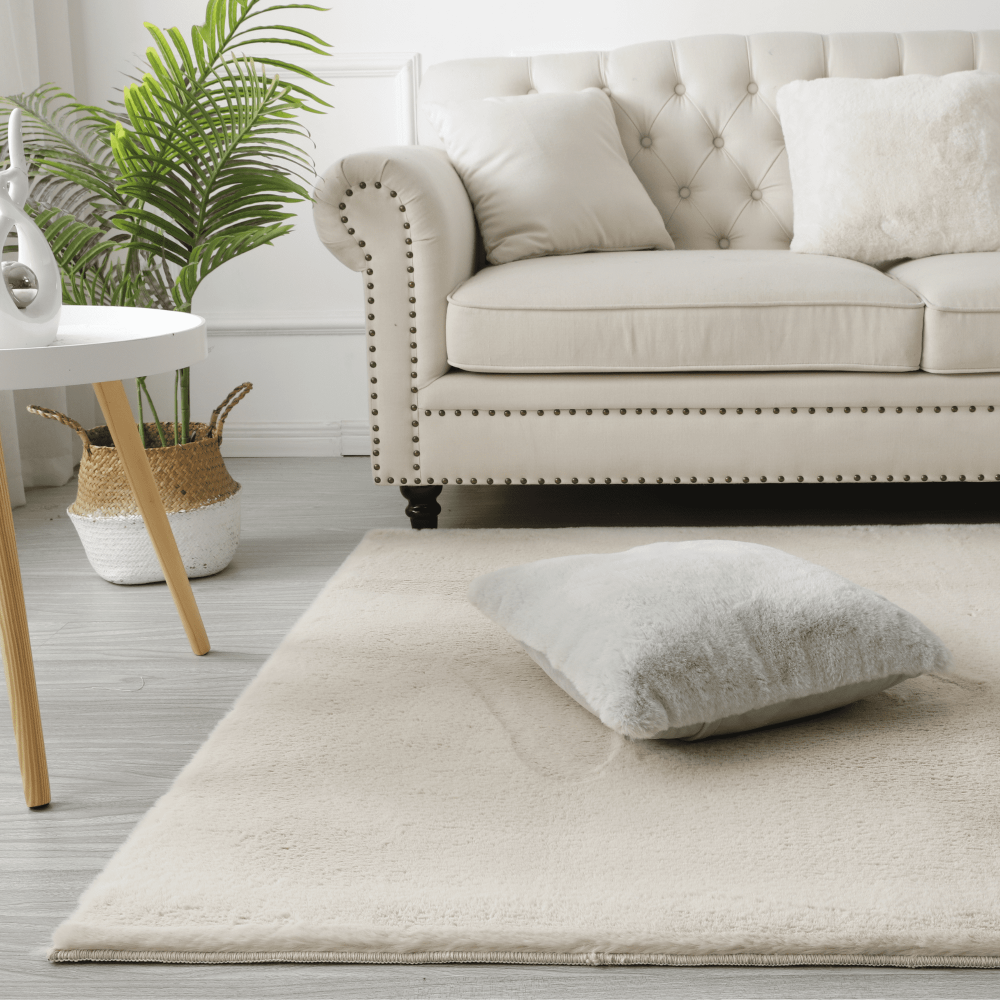 Covor Lop, poliester, 120 x 160 cm, crem