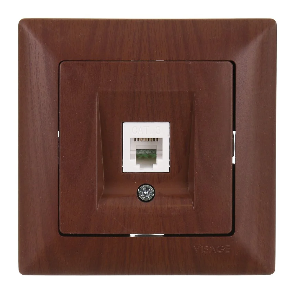 Priza telefon incastrata Visage wenge