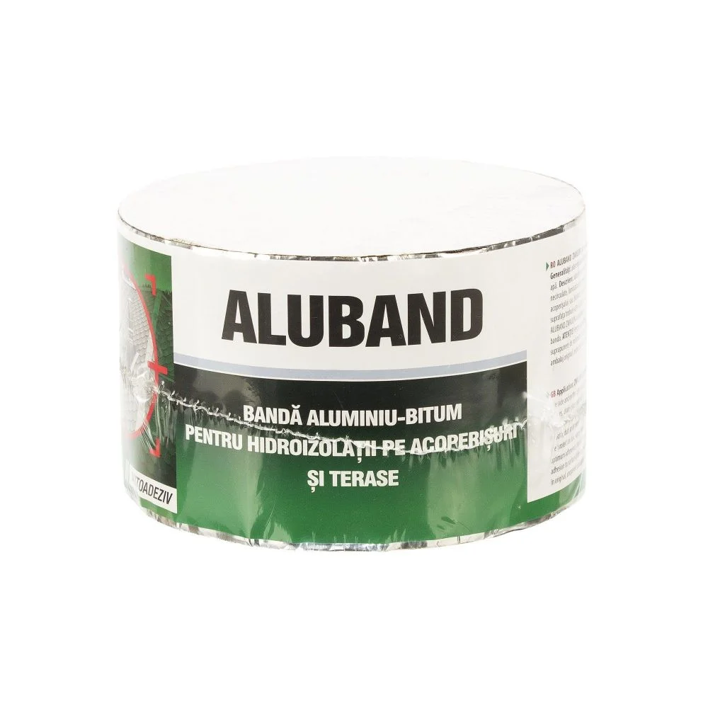 Banda hidroizolatie Aluband, bitum si aluminiu, 1.2 x 100 mm, L 10 m