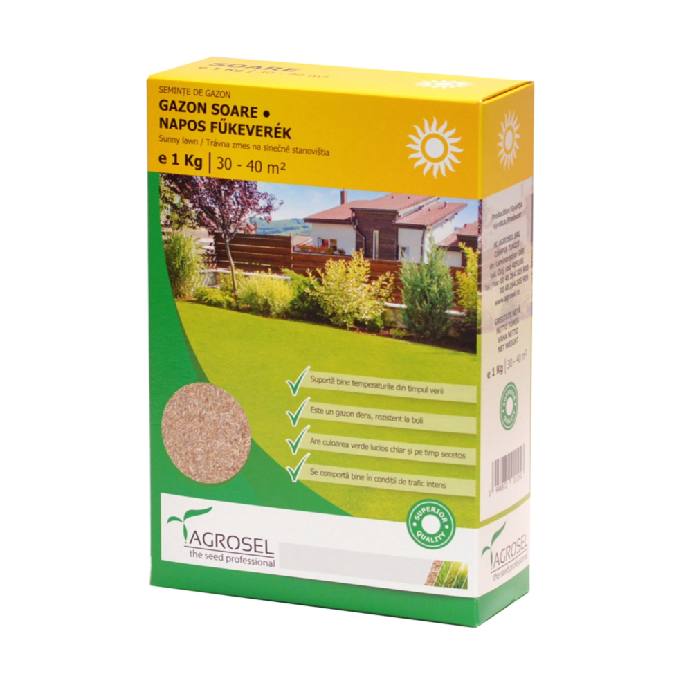 Seminte gazon loc insorit Agrosel, pentru parc, 1 kg