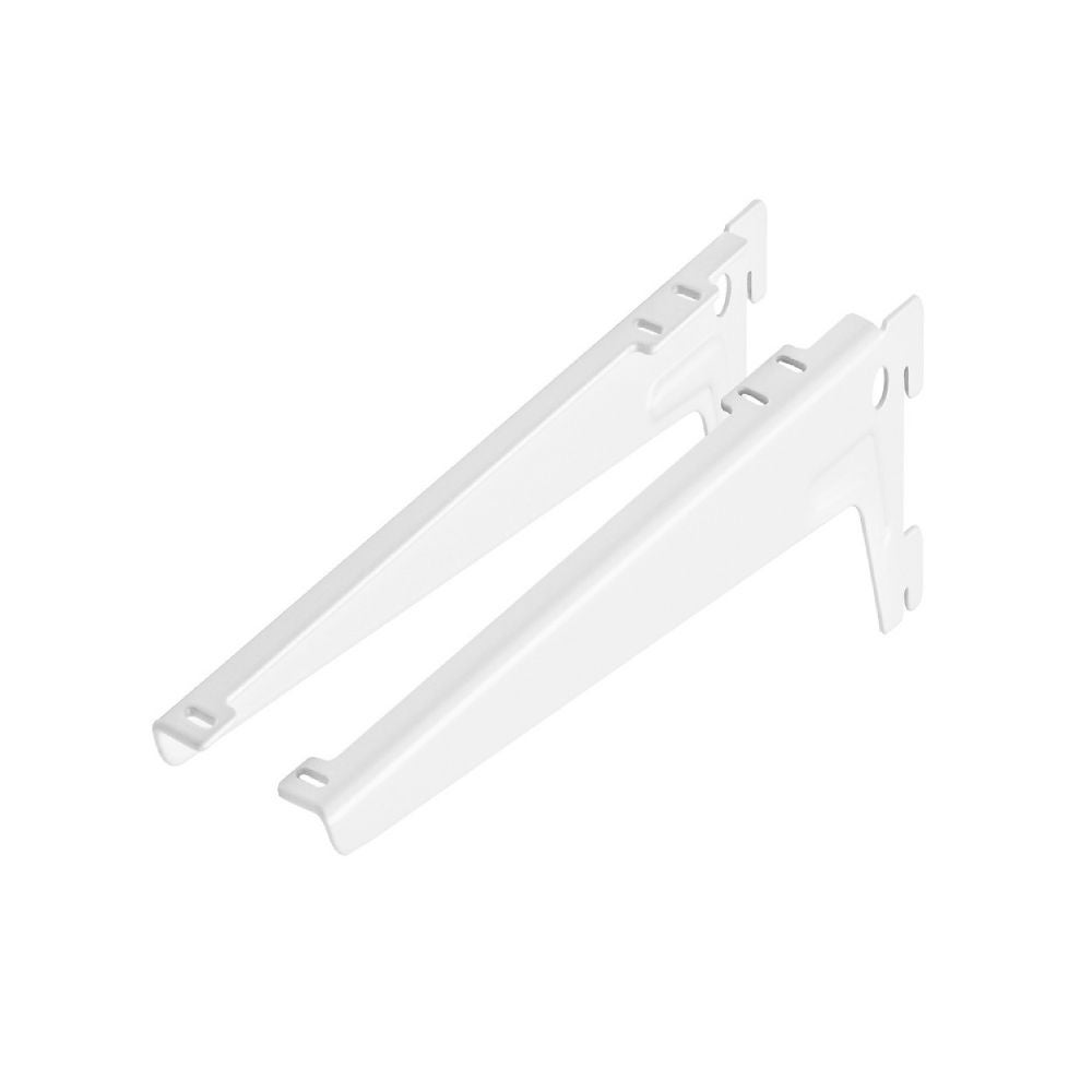 Suporti simpli pentru raft pe sina, 280 mm, alb (set 2 buc)
