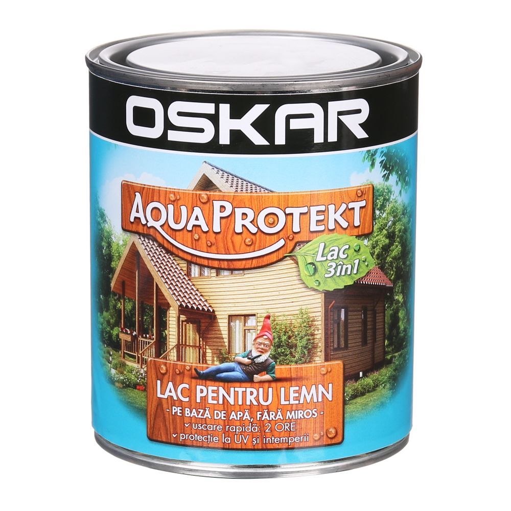 Lac protector lemn Oskar Aqua Protekt, uscare rapida, acrilic, satinat ...