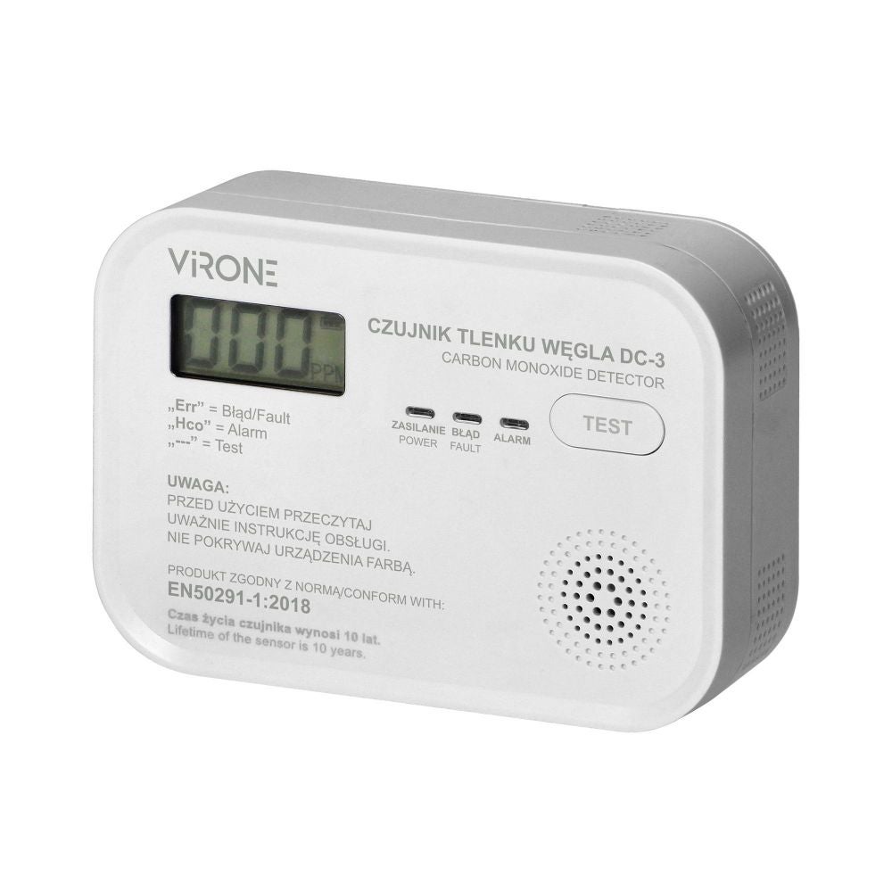 Detector gaz Virone, 360°, alb