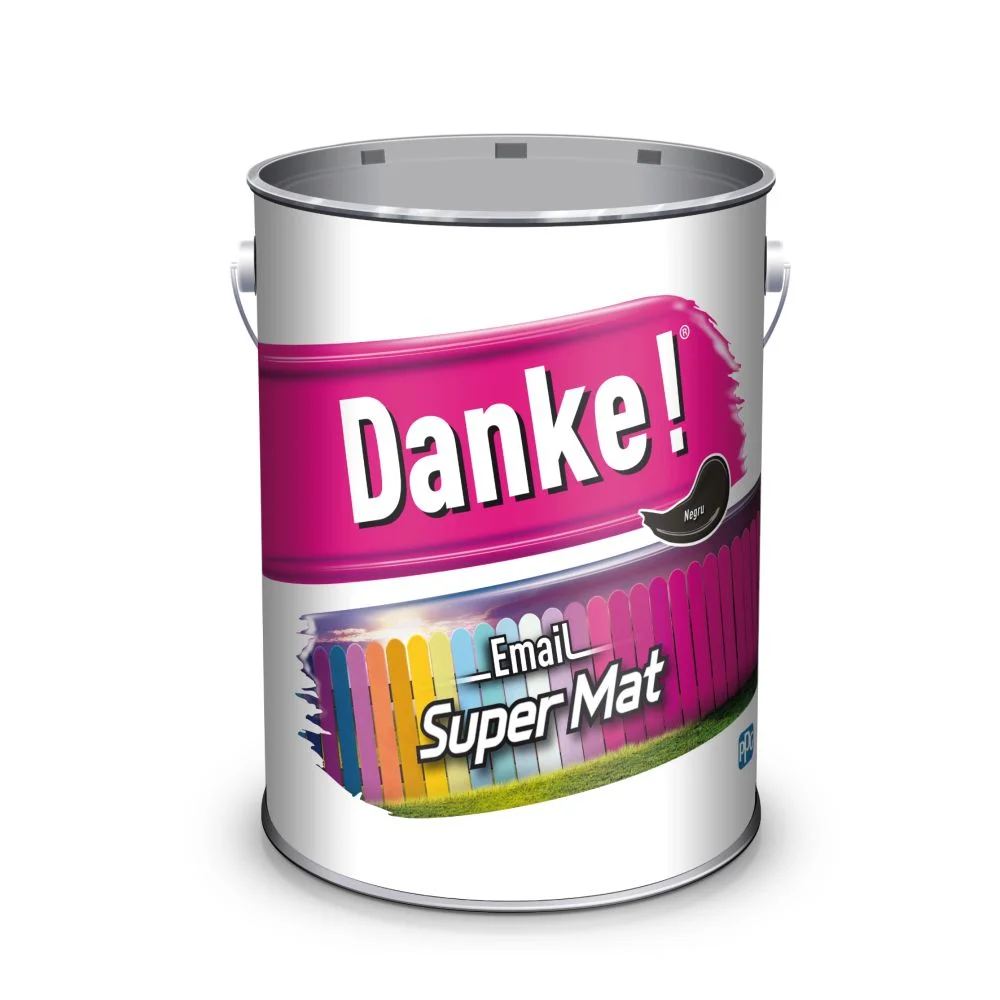 Email pe baza de solvent Danke, pentru lemn si metal, negru, aspect mat ...