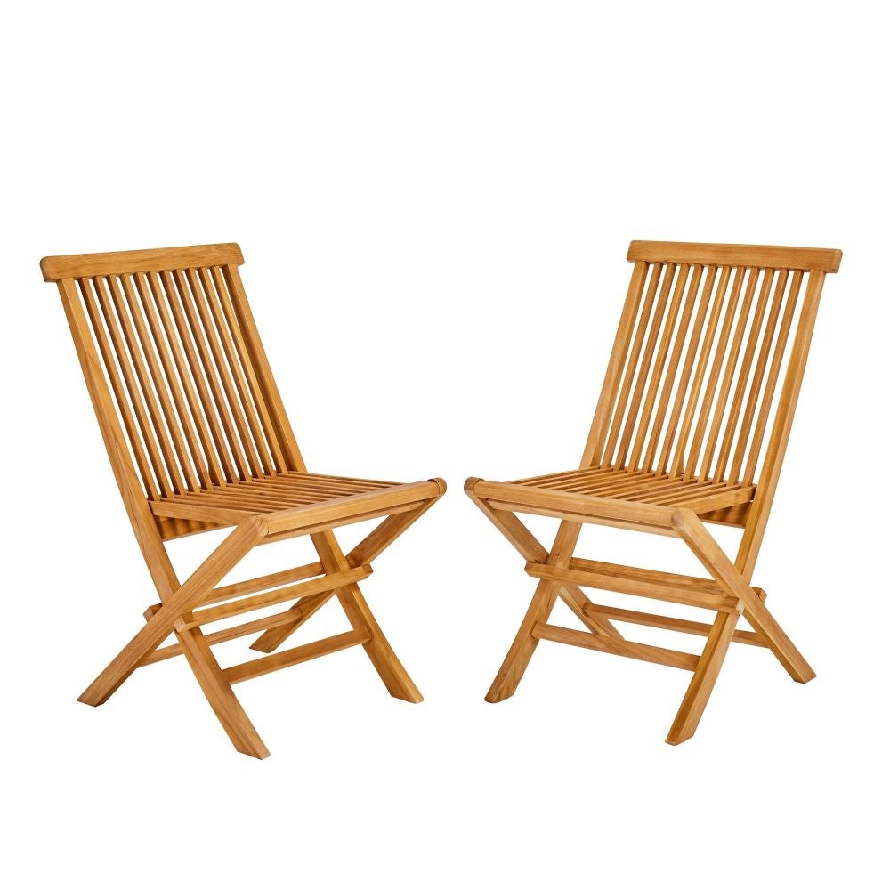 Scaune gradina Naterial Antea Origami, pliabile, lemn, maro (set 2 buc)