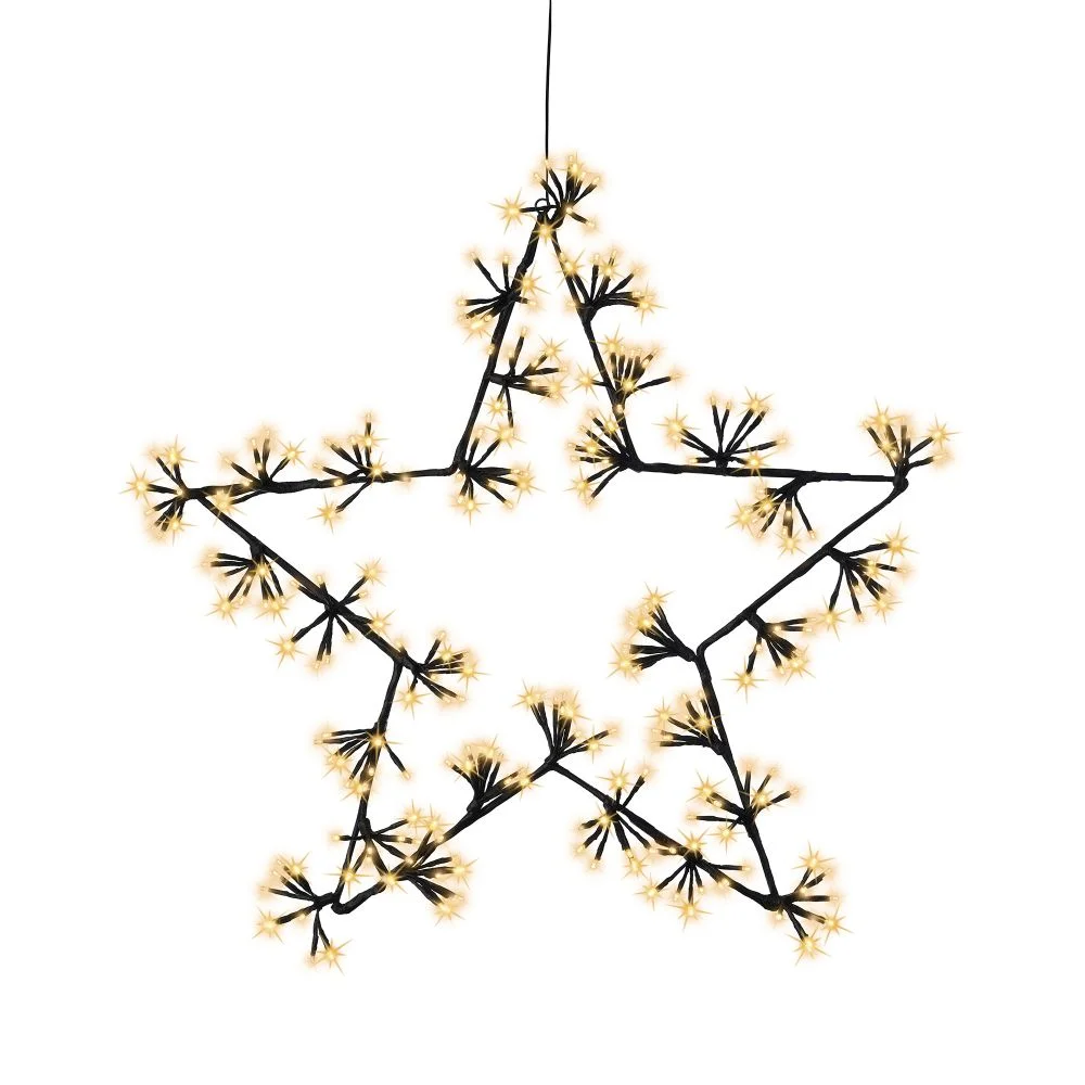 Decoratiune Craciun, model stea, 300 Led-uri, inaltime 78 cm, lumina ...