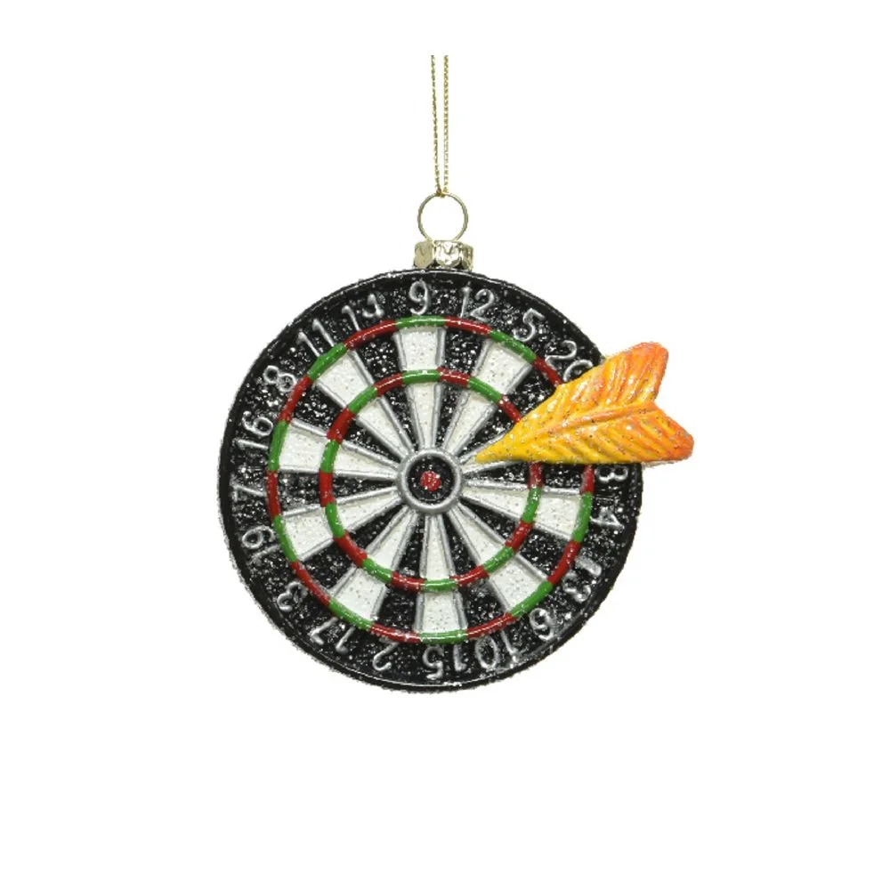 Decoratiune Craciun, pentru brad, model darts, plastic, 7.5 cm, negru