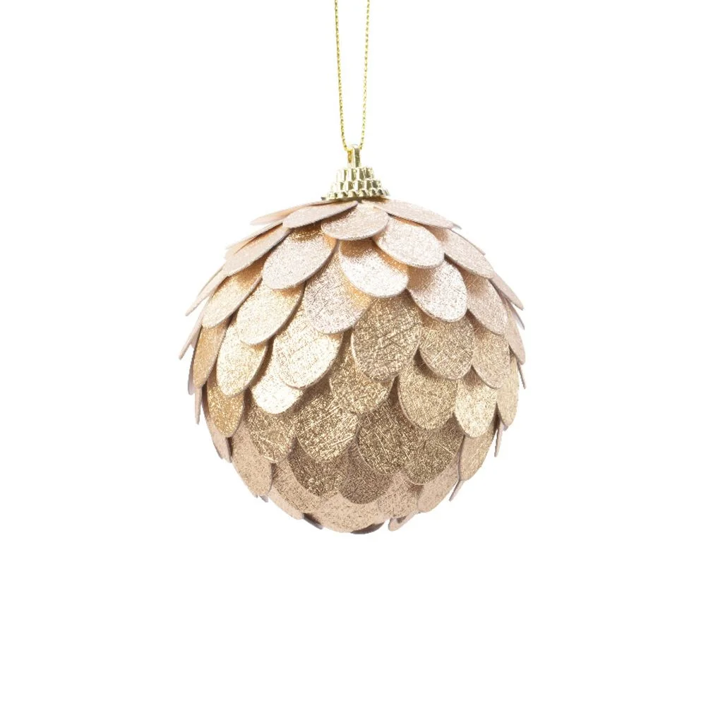 Glob de Craciun, pentru brad, model con, spuma, Ø 8 cm, auriu, mat
