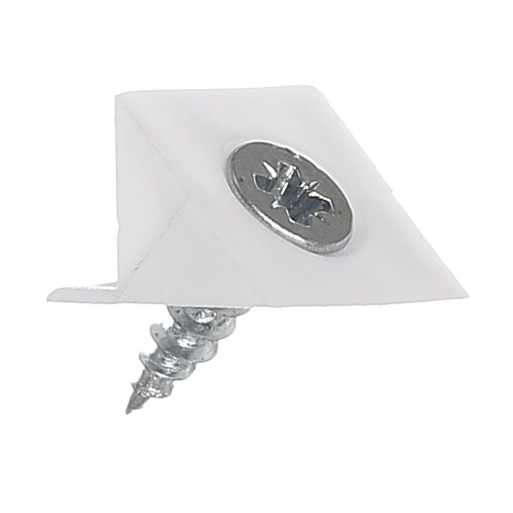 Surub fixare, cu plastic, alb (set 40 buc)