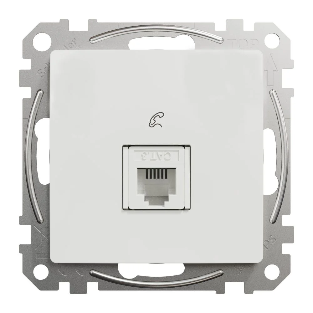 Priza telefon (RJ11) Sedna New, clasica, IP20, alba