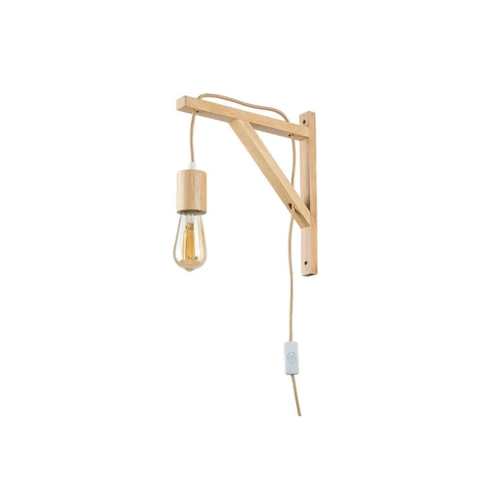 Aplica Ubul, 1 x E27, 60 W, L 29 cm, lemn