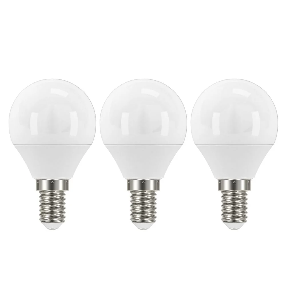 Bec LED Lexman, E14, P45, 3.4W, alb neutru, 4000K, 470 lm, set 3 bucati
