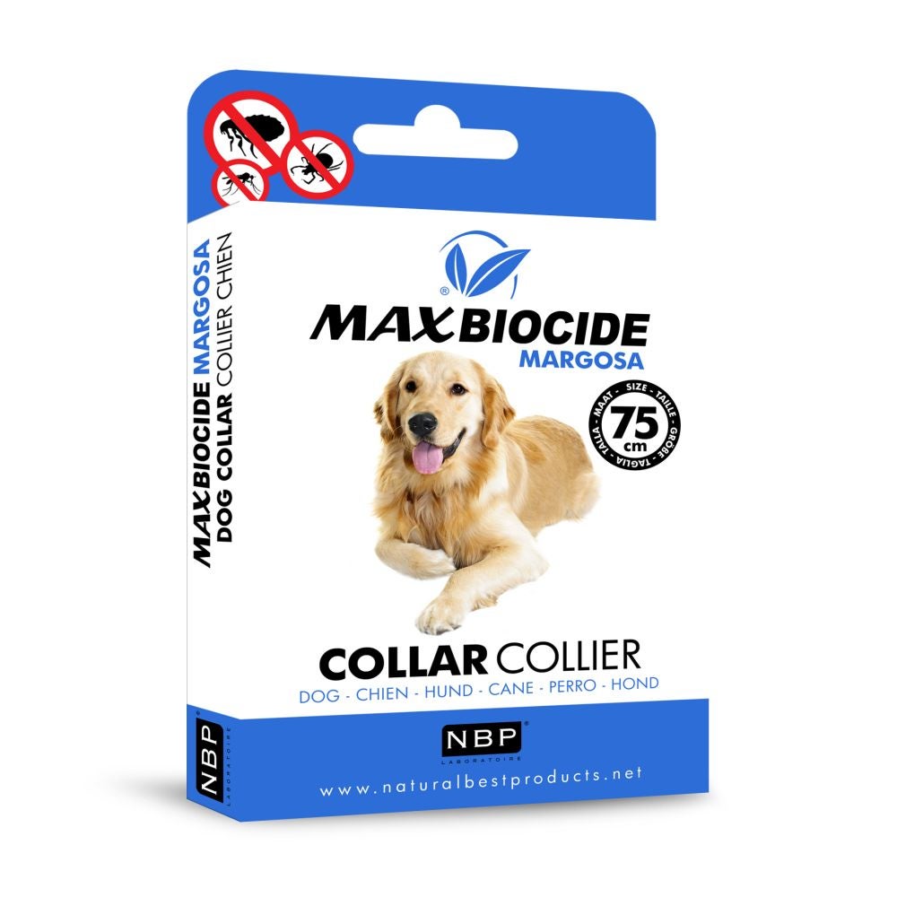Zgarda antiparazitara pentru caini de talie mare, Max Biocide, 75 cm