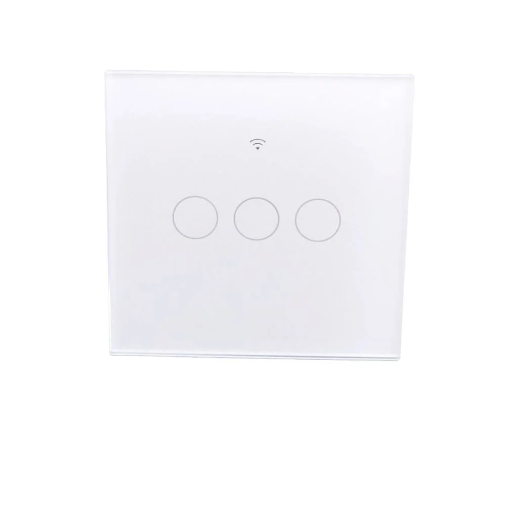 Intrerupator tactil triplu Doc, Wi-Fi, IP20, alb