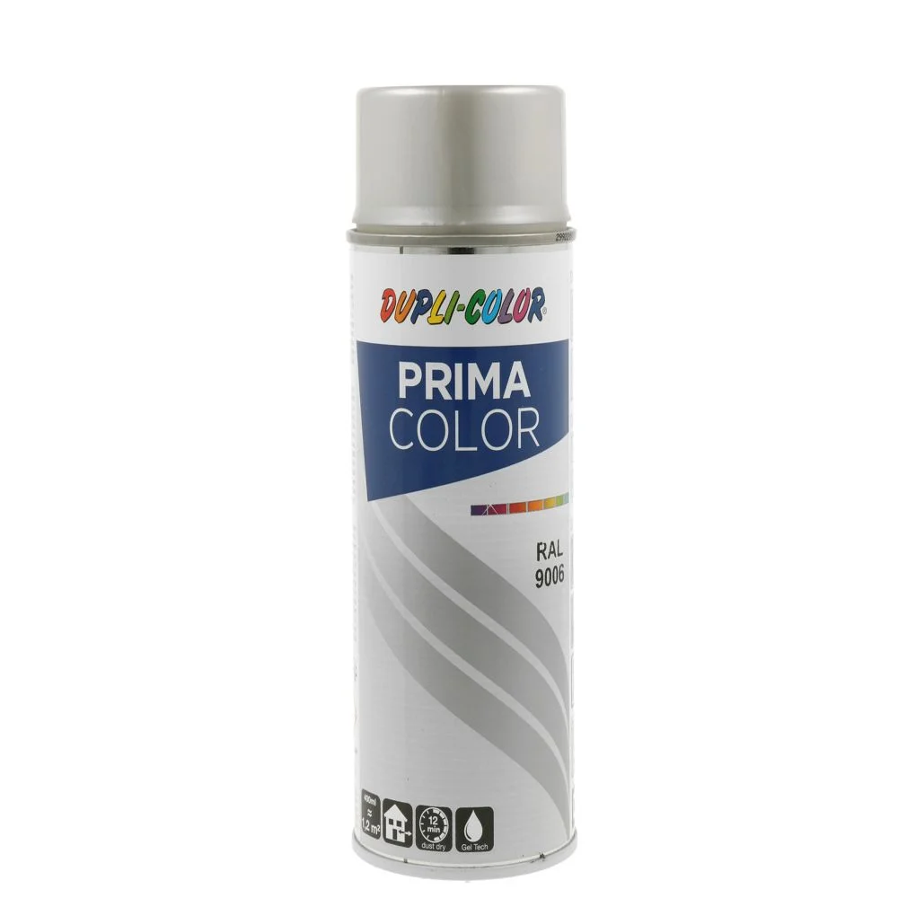 Vopsea spray Prima, decorativa, argintiu RAL9006, lucios, 400 ml