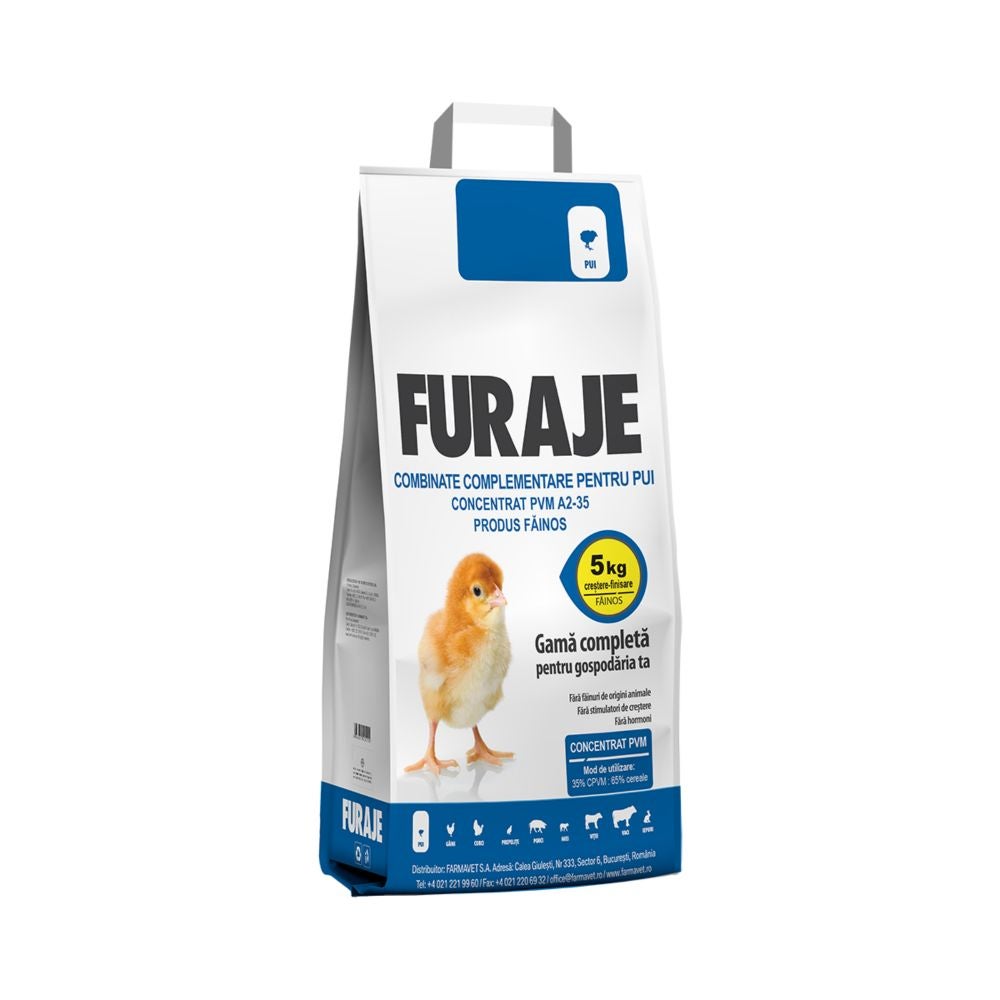 Furaj pui, CPVM A2-35 %, Farmavet, pentru crestere, 5 kg