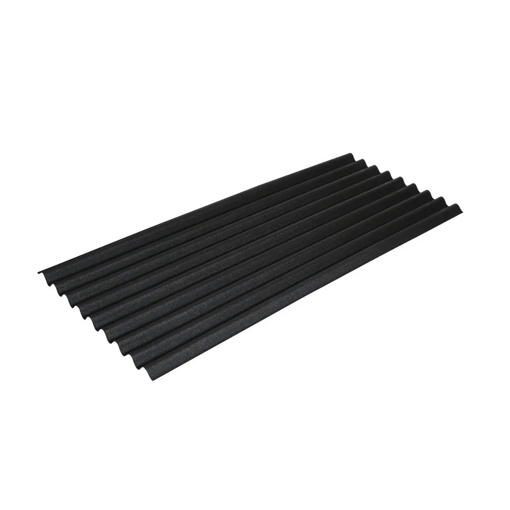Placa ondulata Onduline Base, bitum, 2000 x 855 x 2.60 mm, negru, mat